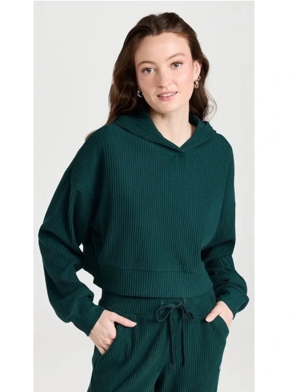 ALO Yoga | Tops | Alo Yoga Muse Hoodie In Midnight Green | Poshmark